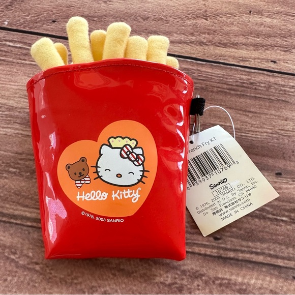 Sanrio | Bags | Vintage 203 Sanrio Hello Kitty Plush French Fry Coin ...